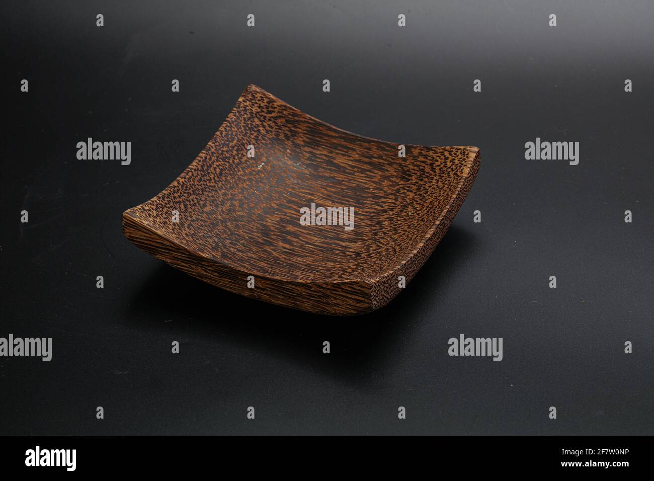 Wooden empty bowl for kitchen isolated Stock Photo - Alamy