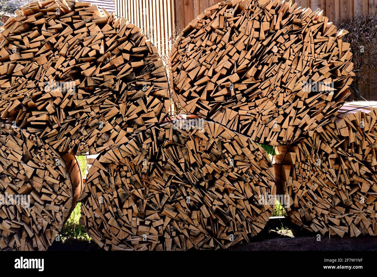 stack of wood in front of a sawmill Stock Photo - Alamy