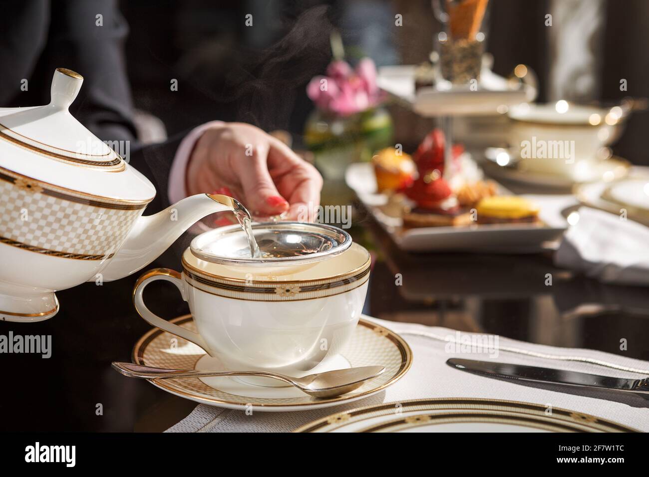 one of the finest afternoon tea in town Stock Photo - Alamy