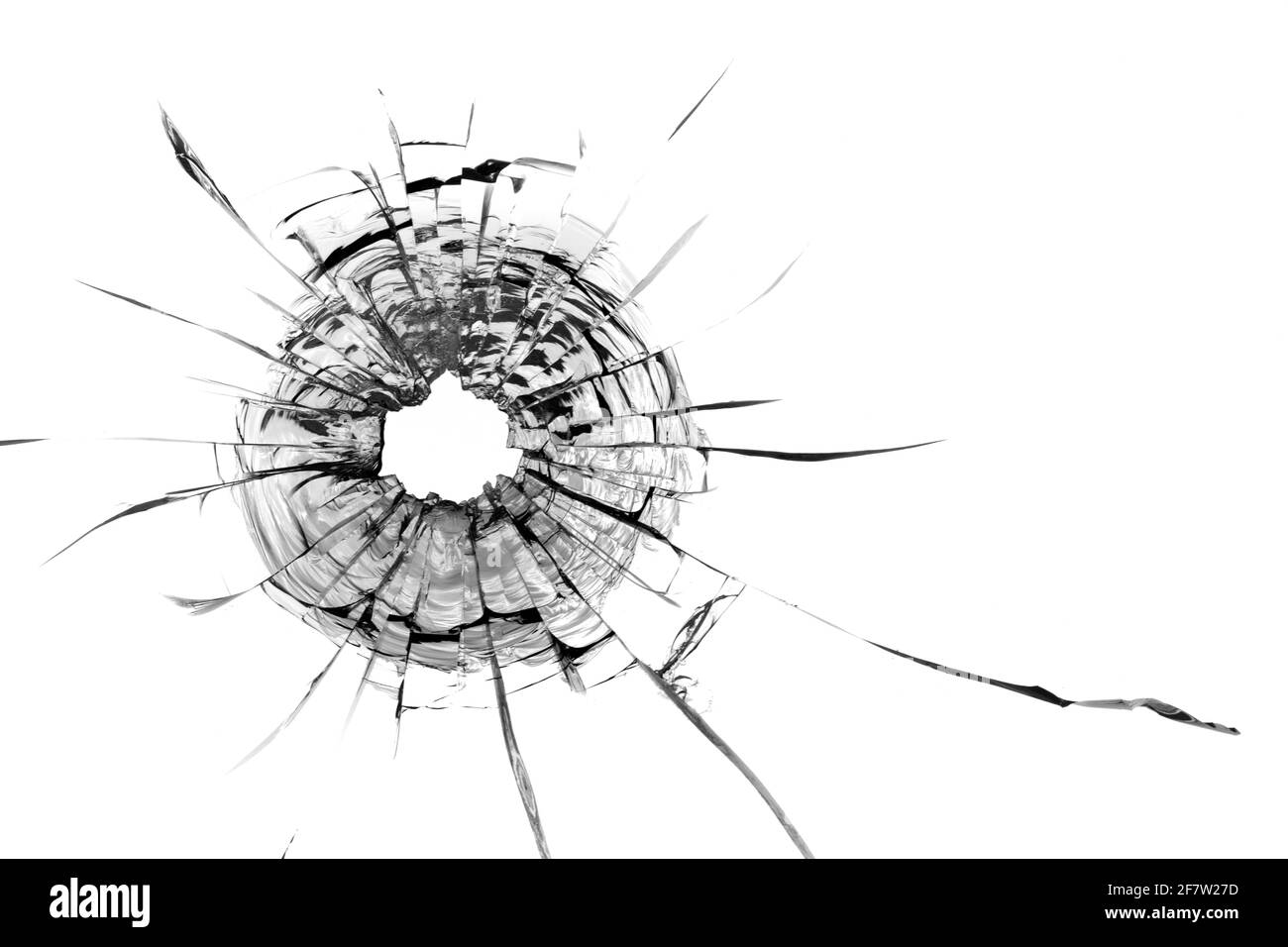 Bullet Holes In Glass Background