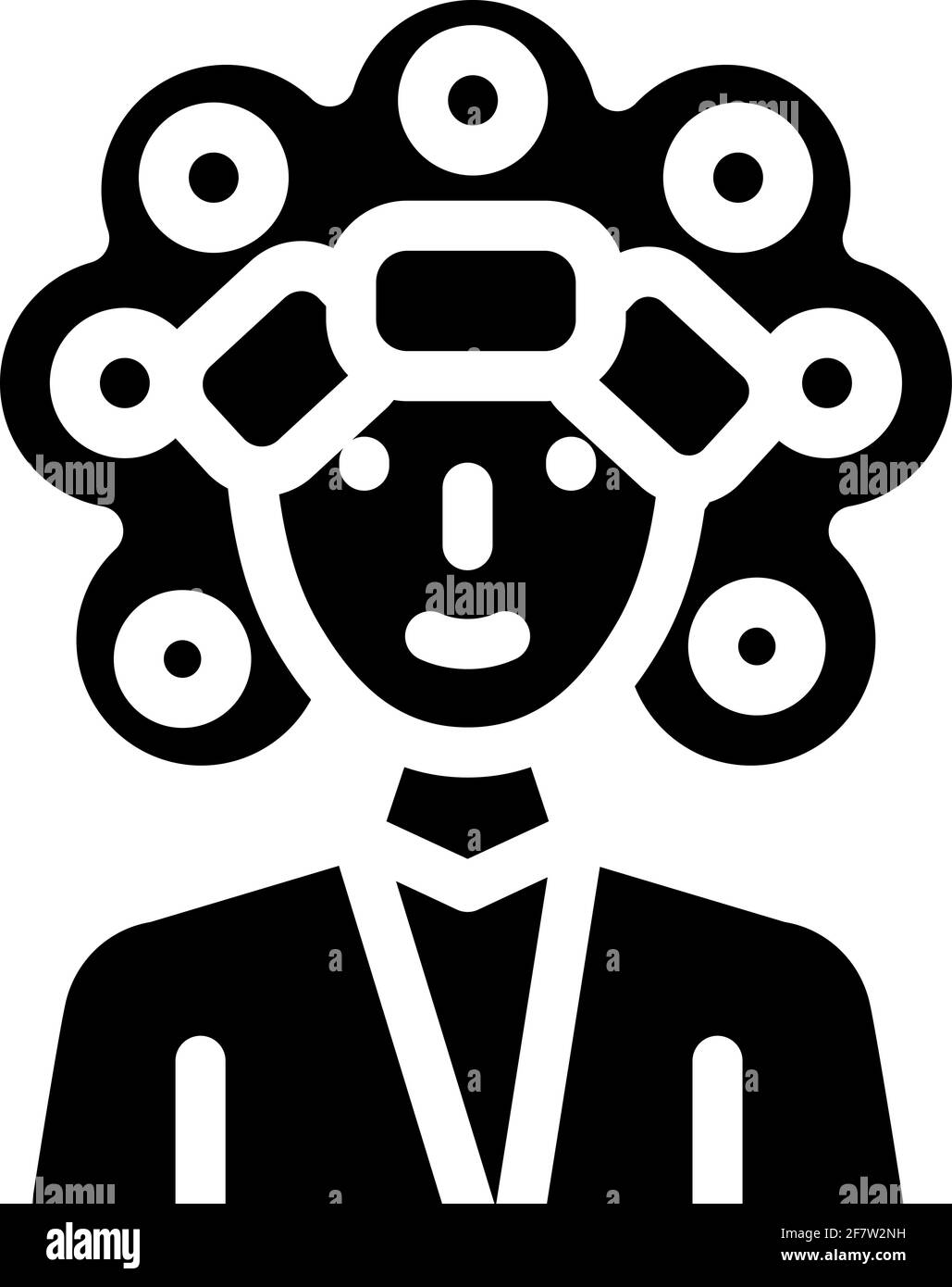 perm hair glyph icon vector illustration black Stock Vector Image & Art ...