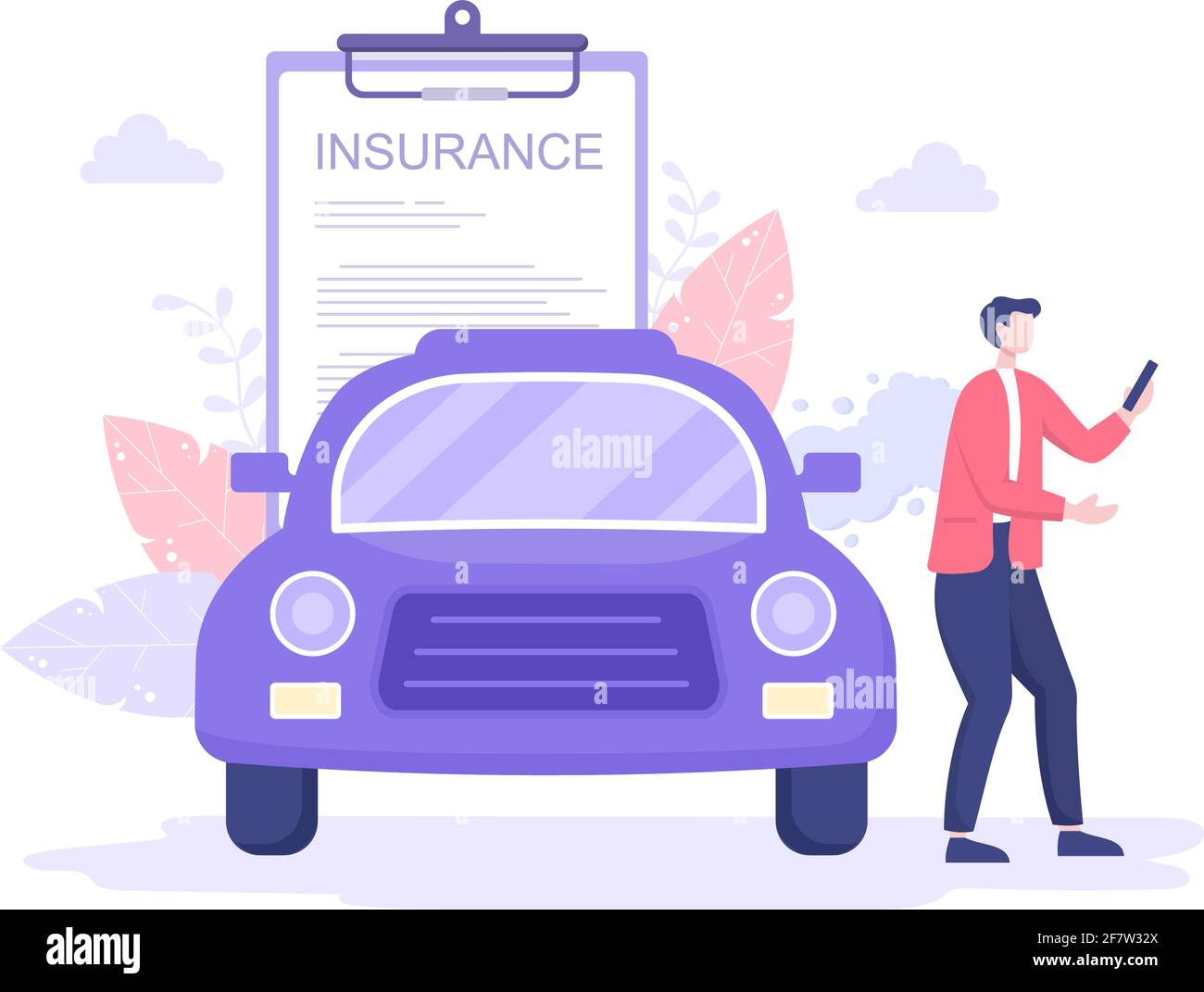 Car Insurance Concept Can Be Used As Protection For Vehicle Damage And ...