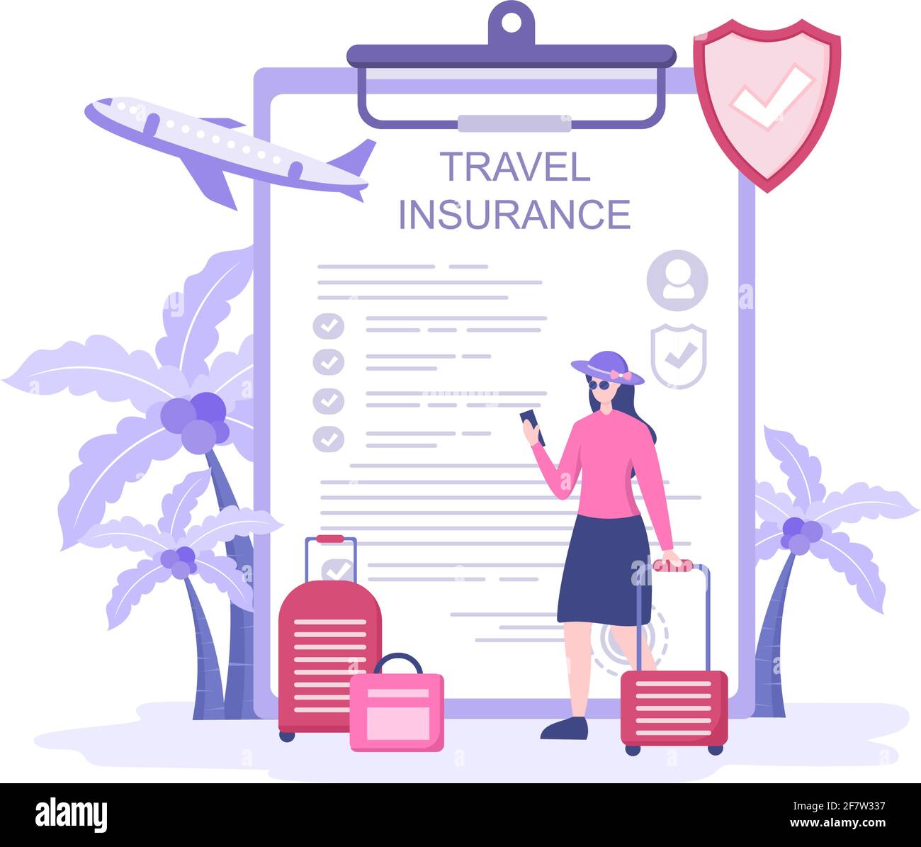 Travel and Tour Insurance Concept for Accidents, Protect Health ...