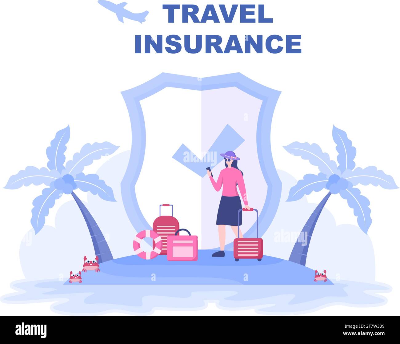 Travel and Tour Insurance Concept for Accidents, Protect Health ...