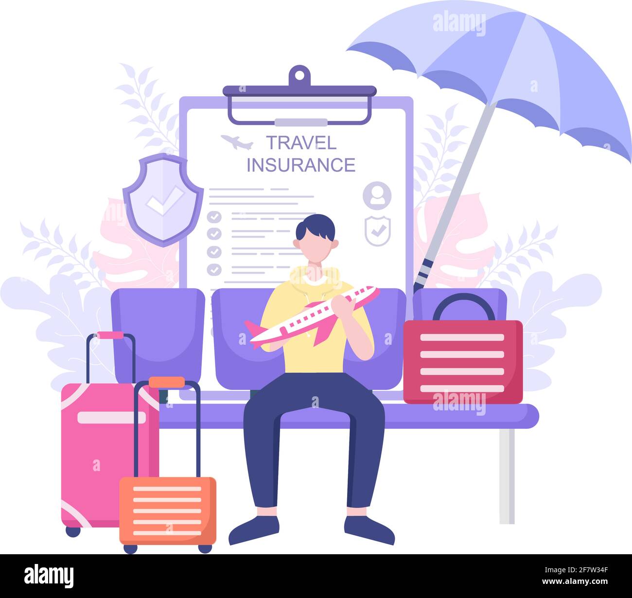 Travel and Tour Insurance Concept for Accidents, Protect Health ...