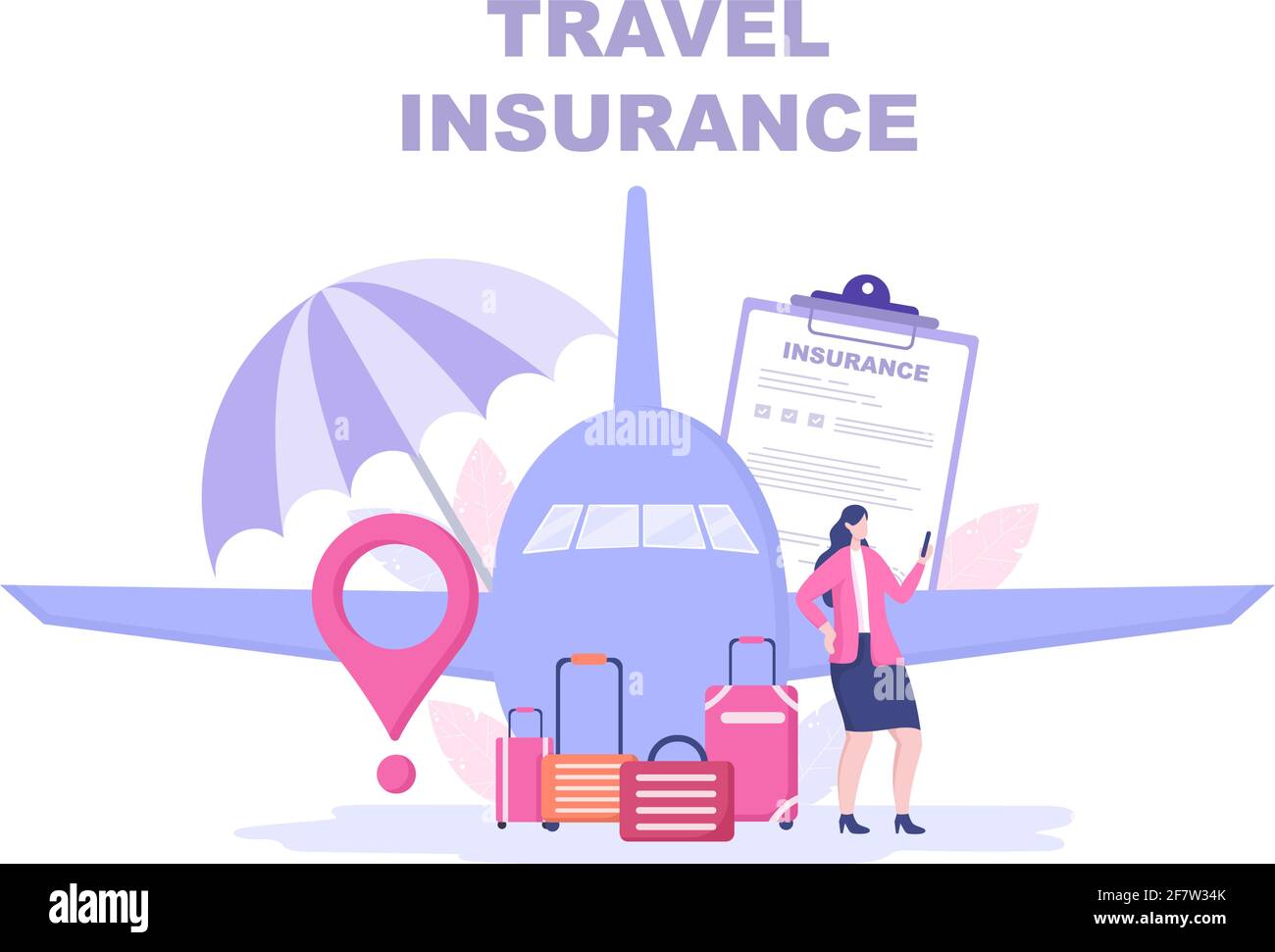 Travel and Tour Insurance Concept for Accidents, Protect Health ...