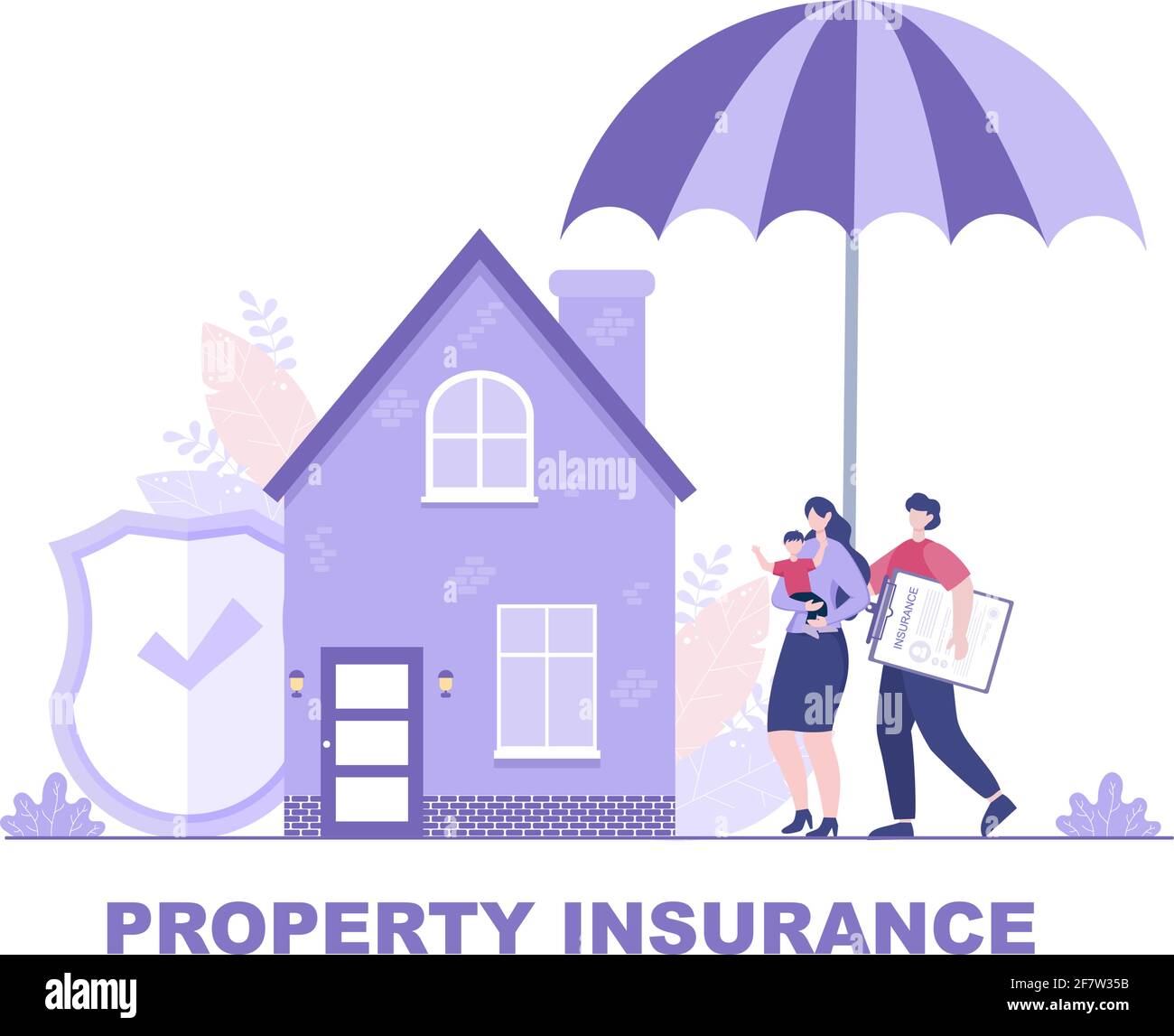 Property Insurance Concept For Real Estate, Home From Various ...