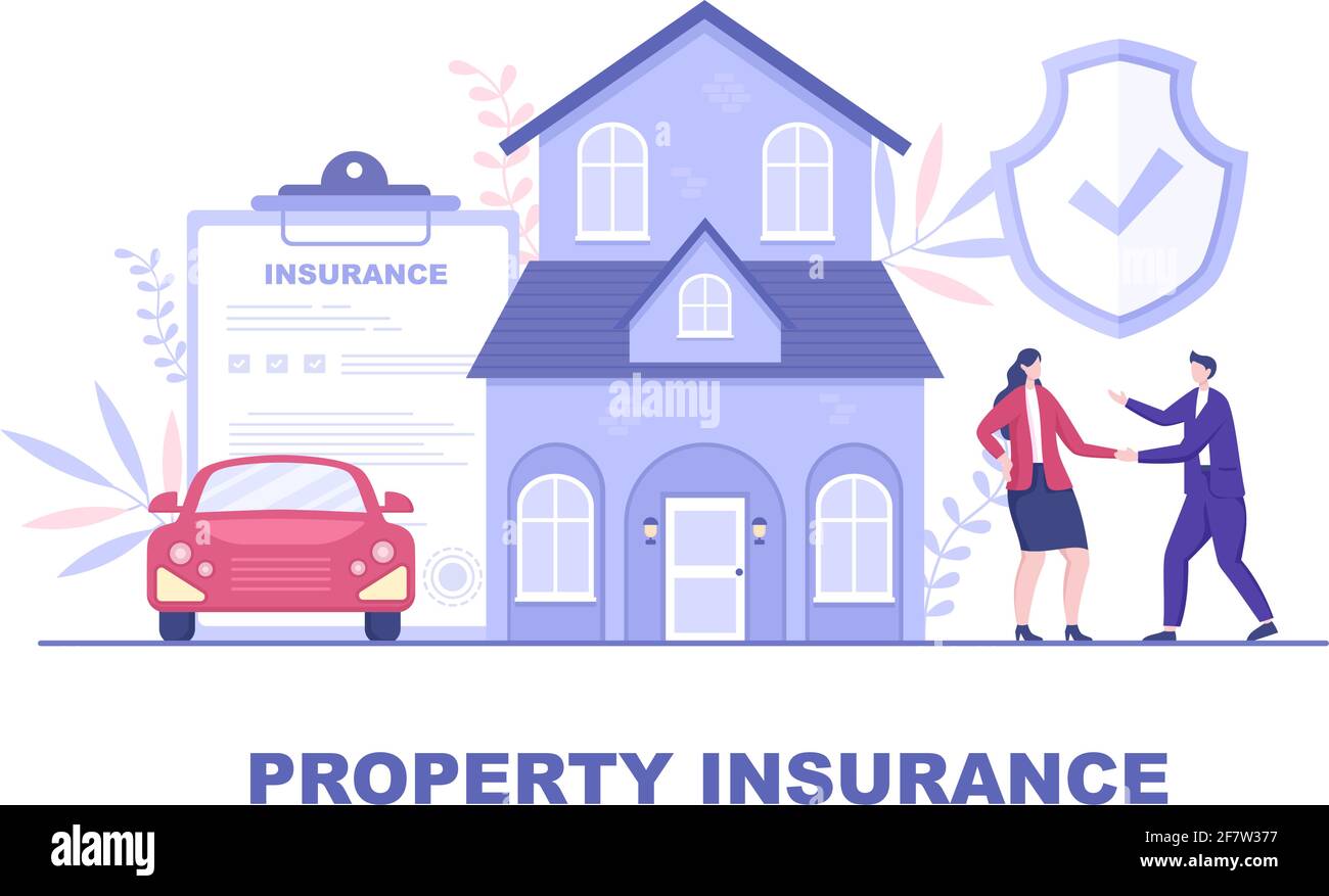 Property Insurance Concept For Real Estate, Home From Various ...