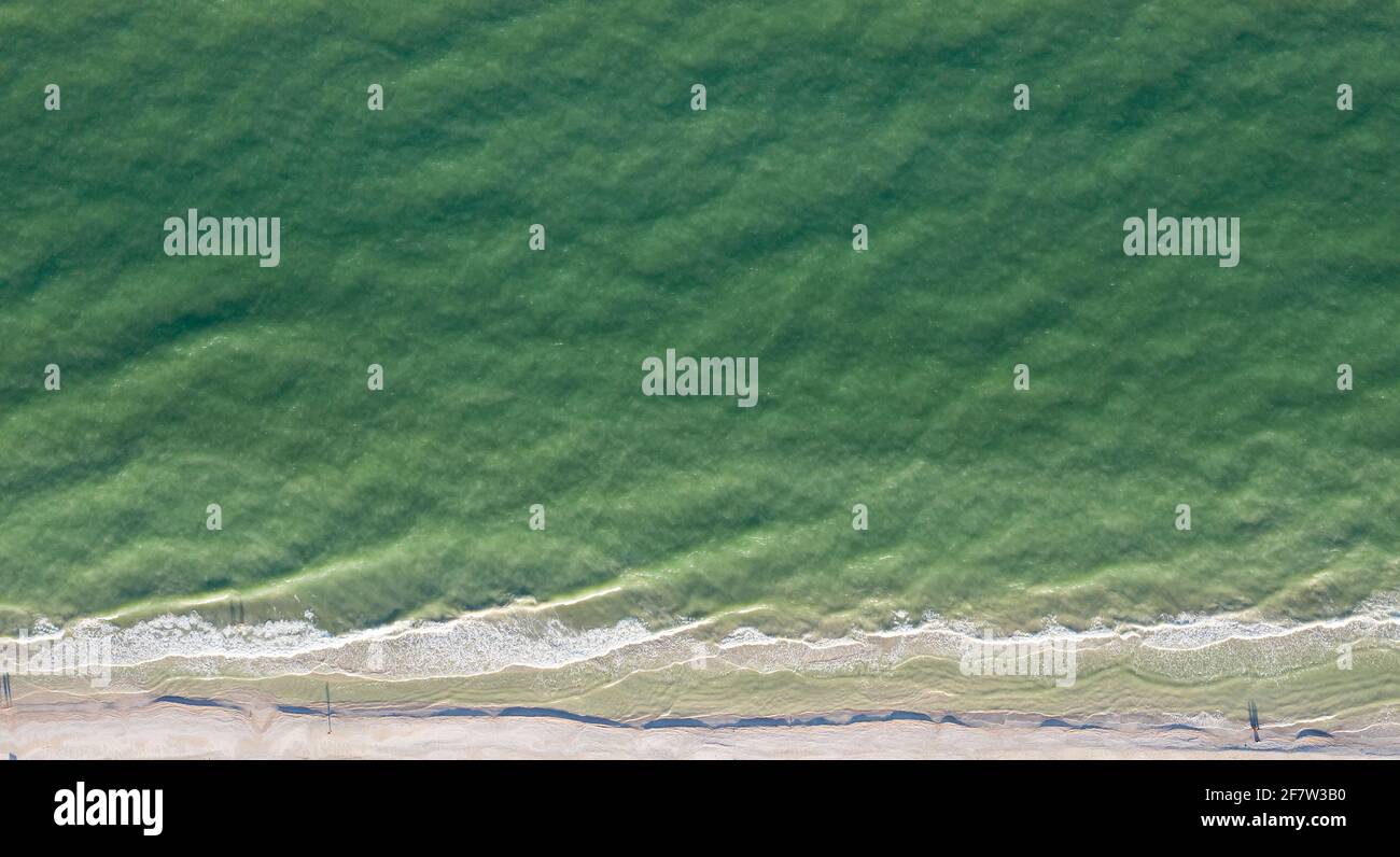 sandy beach on the seashore, view from above Stock Photo - Alamy
