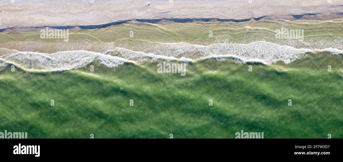 sandy beach on the seashore, view from above Stock Photo - Alamy