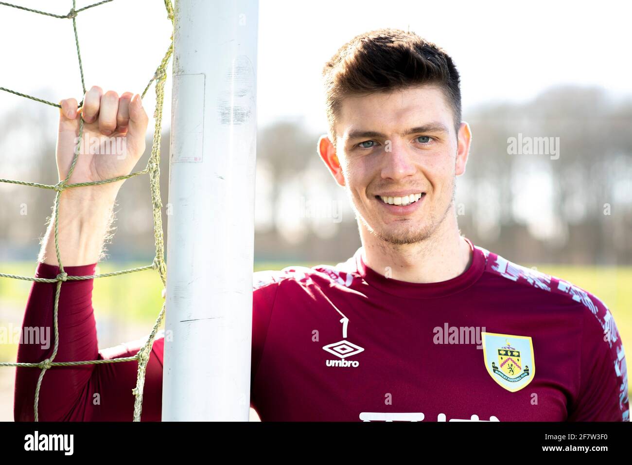 Burnley goalkeeper Nick Pope poses for portraits at the Burnley FC ...