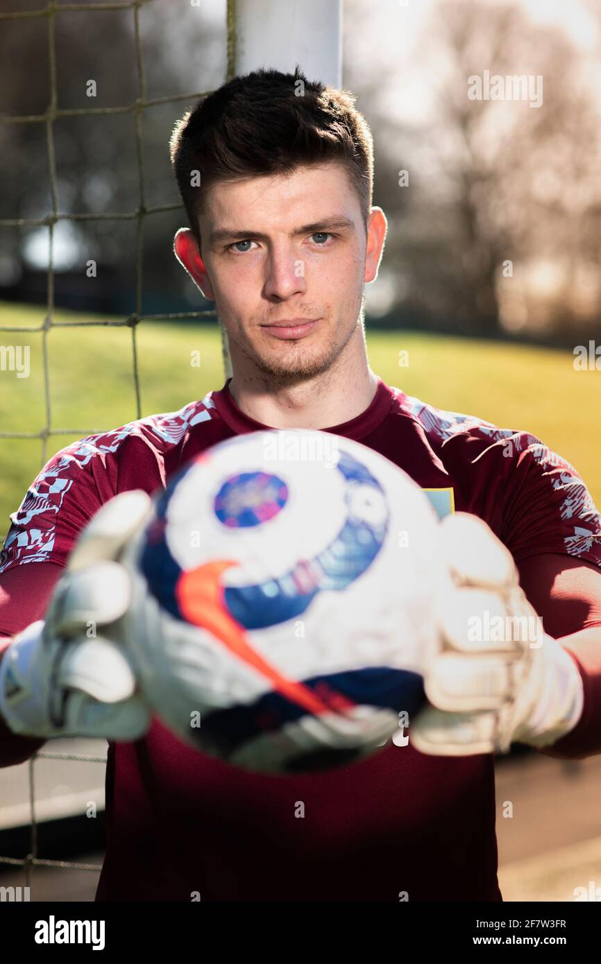 Burnley goalkeeper Nick Pope poses for portraits at the Burnley FC ...