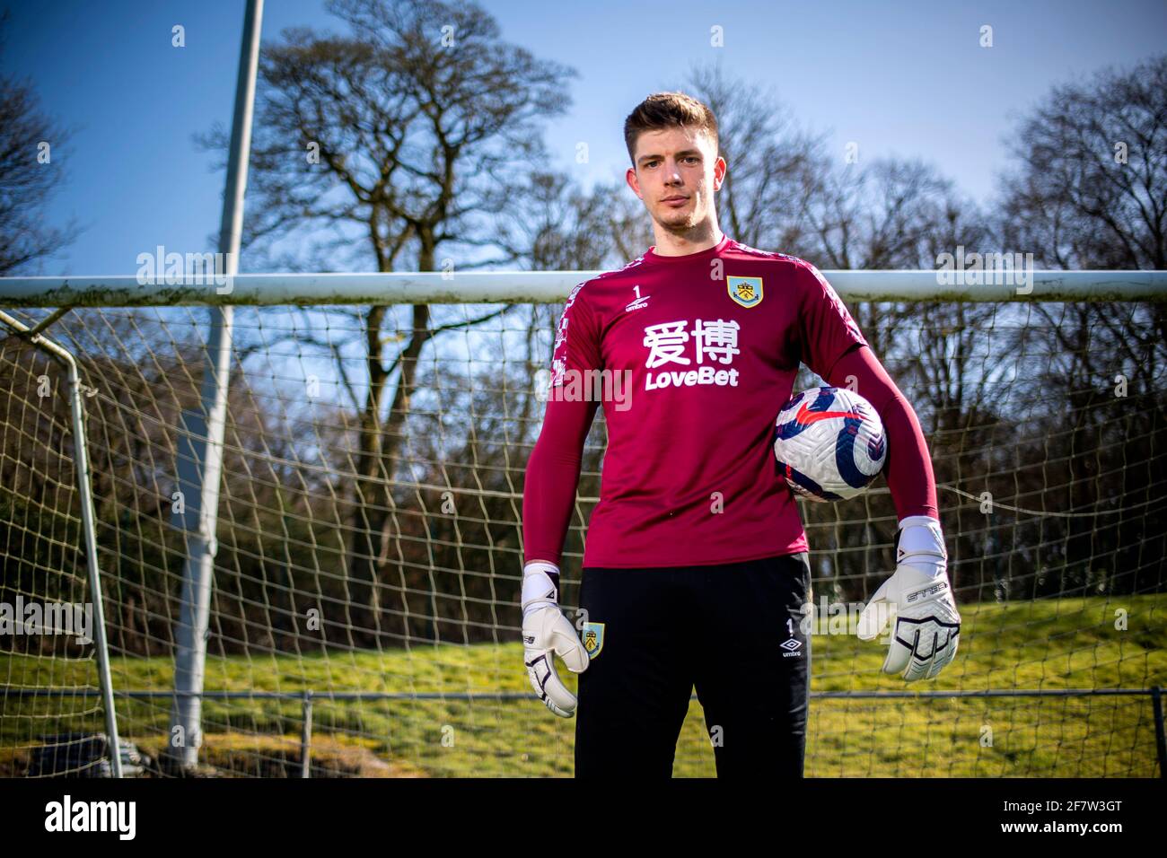 Burnley goalkeeper Nick Pope poses for portraits at the Burnley FC ...
