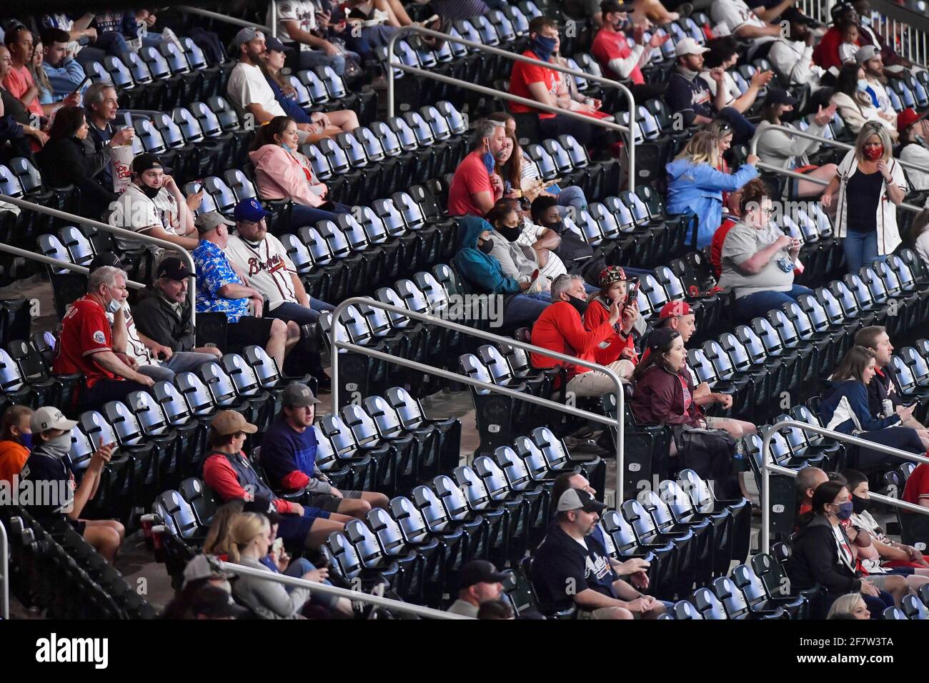 April 09, 2021: A limited attendance crowd of 33% attends an MLB game ...