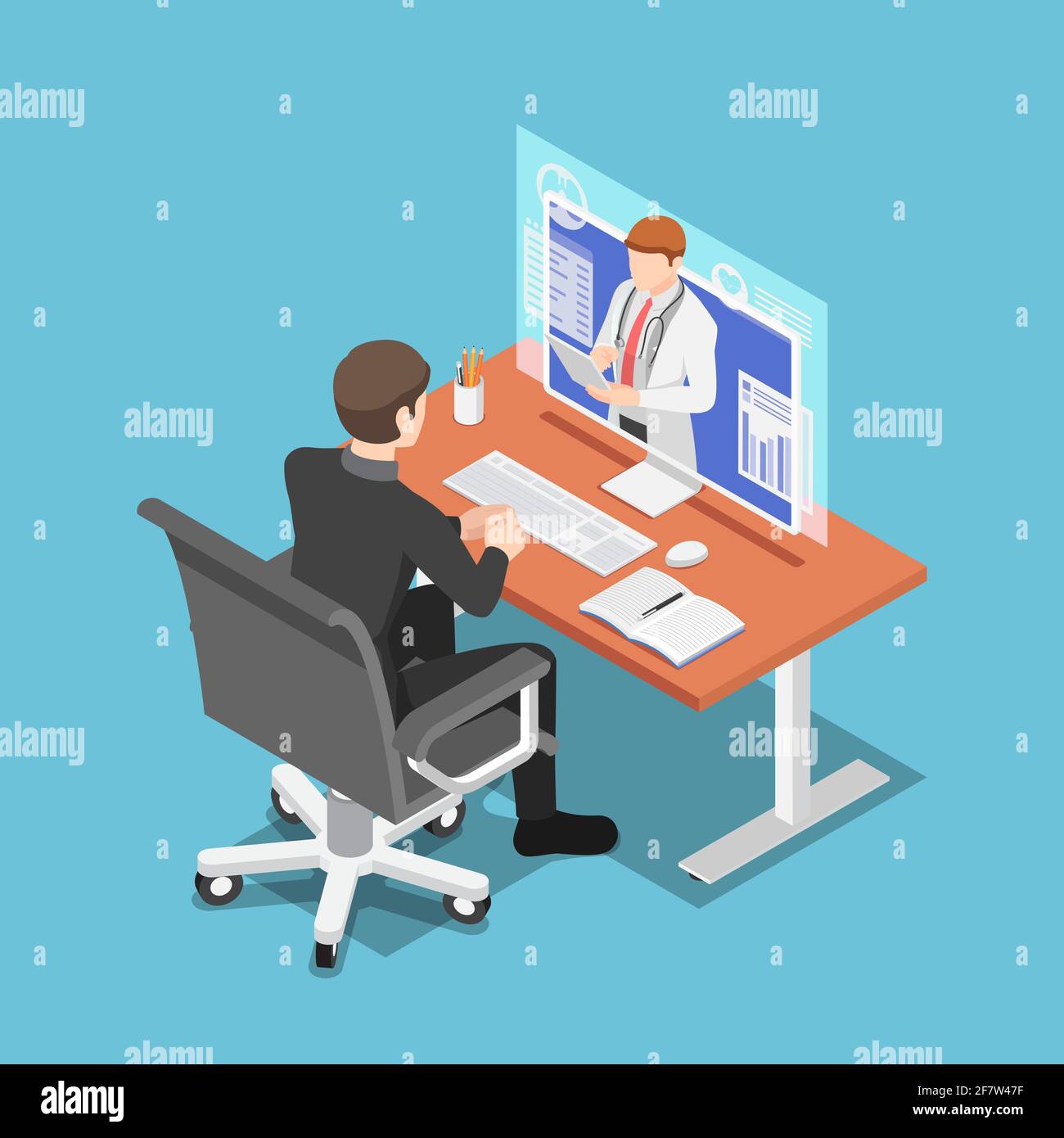 Healthcare concept psychologist on Stock Vector Images - Alamy
