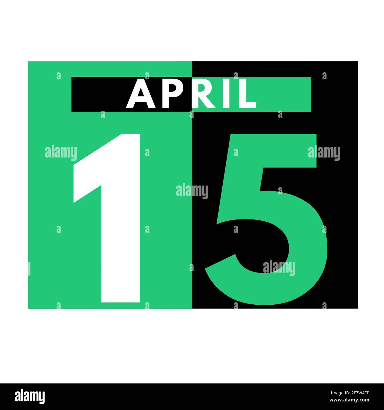 April 15 . Flat daily calendar icon .date ,day, month .calendar for the ...