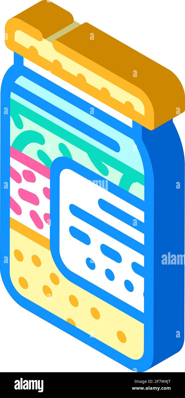 assorted pickled vegetables isometric icon vector illustration Stock ...