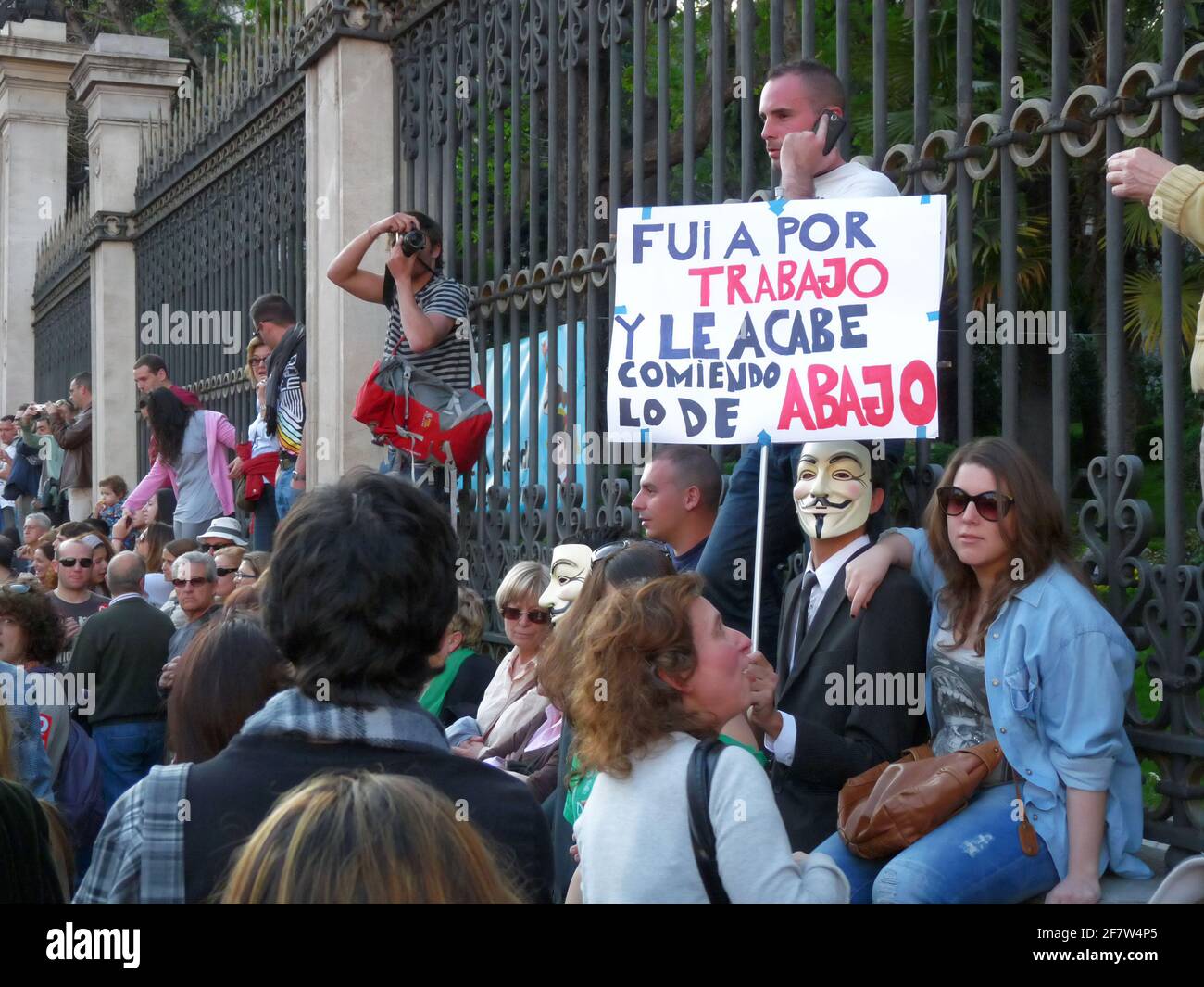 Madrid, Spain; March 29 2012. Massive demonstration during the general ...