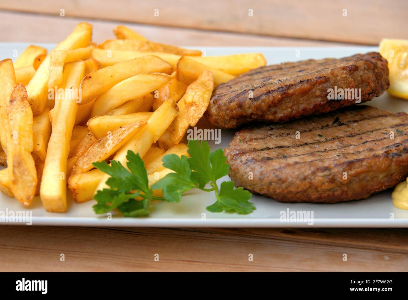 delicious burgers stuffed, accompanied by Country Style potatoes and ...