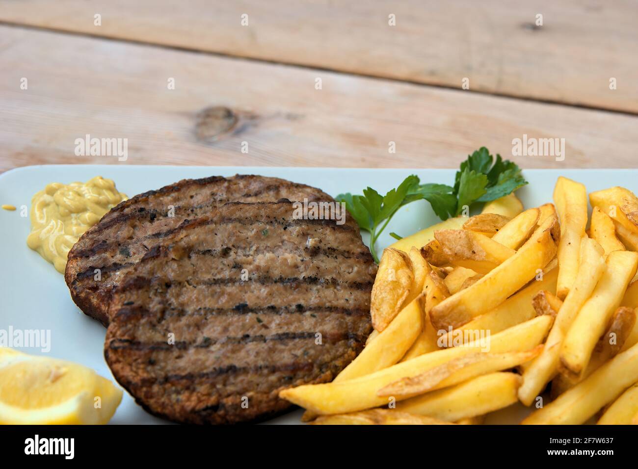 delicious burgers stuffed, accompanied by Country Style potatoes and ...