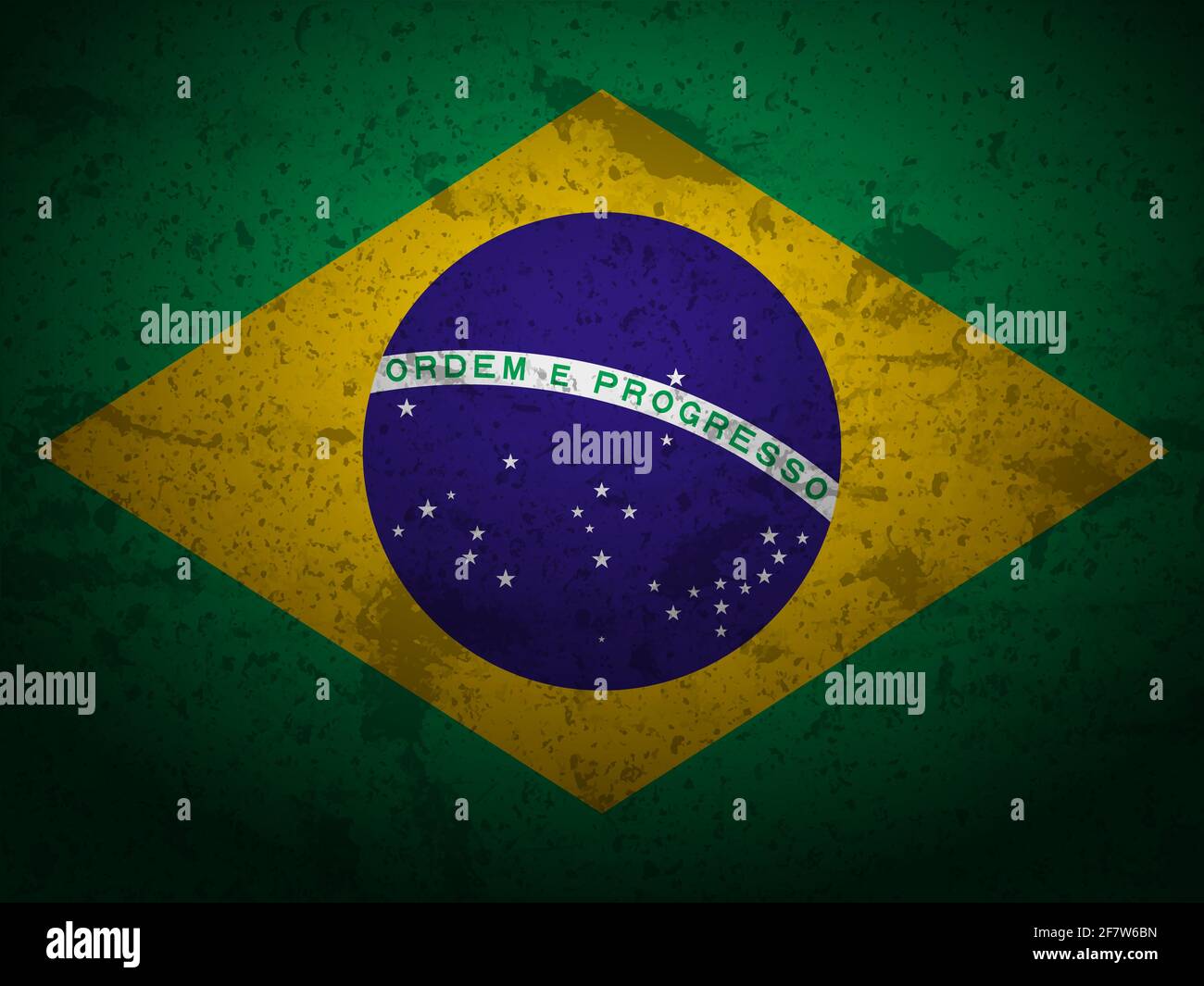 Grunge Brazil flag textured background. Vector illustration Stock Photo ...