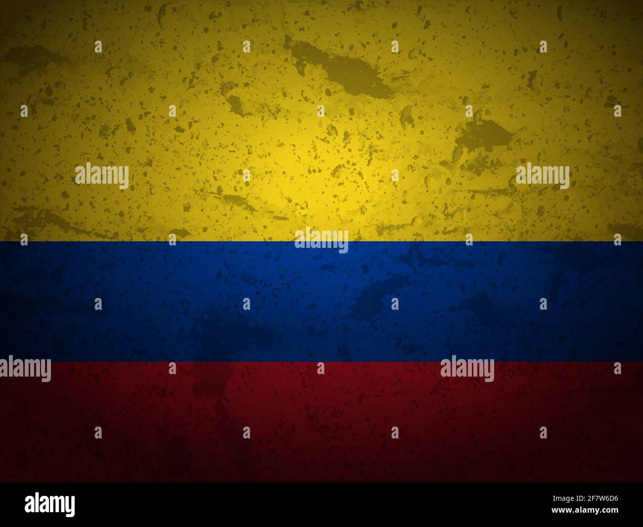 Grunge Colombia flag textured background. Vector illustration Stock ...
