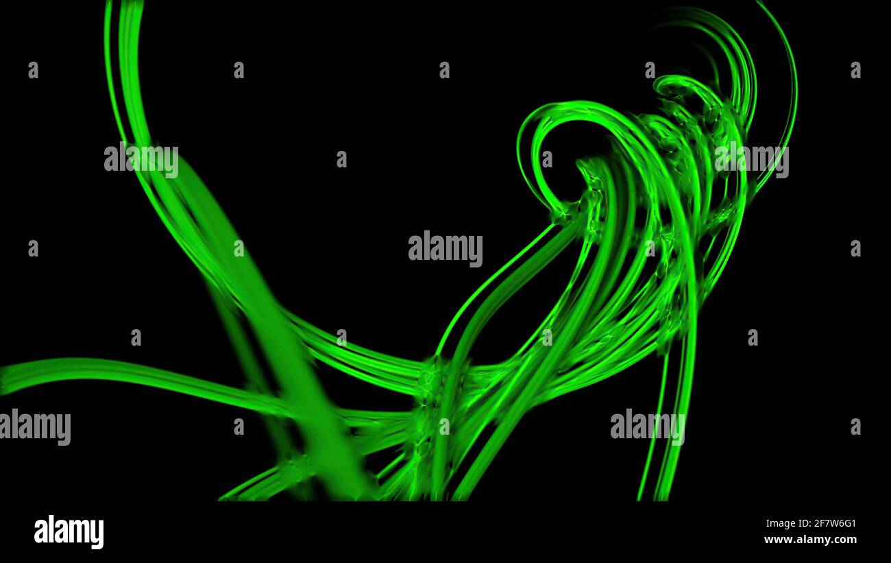 Abstract green twisted lines hi-res stock photography and images - Alamy