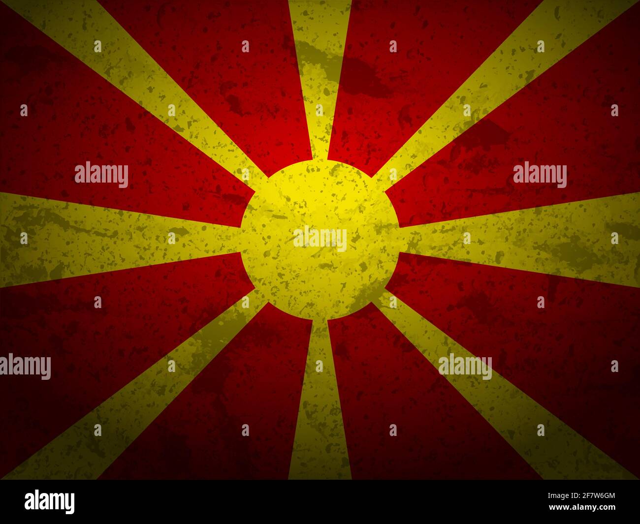 Grunge North Macedonia flag textured background. Vector illustration ...