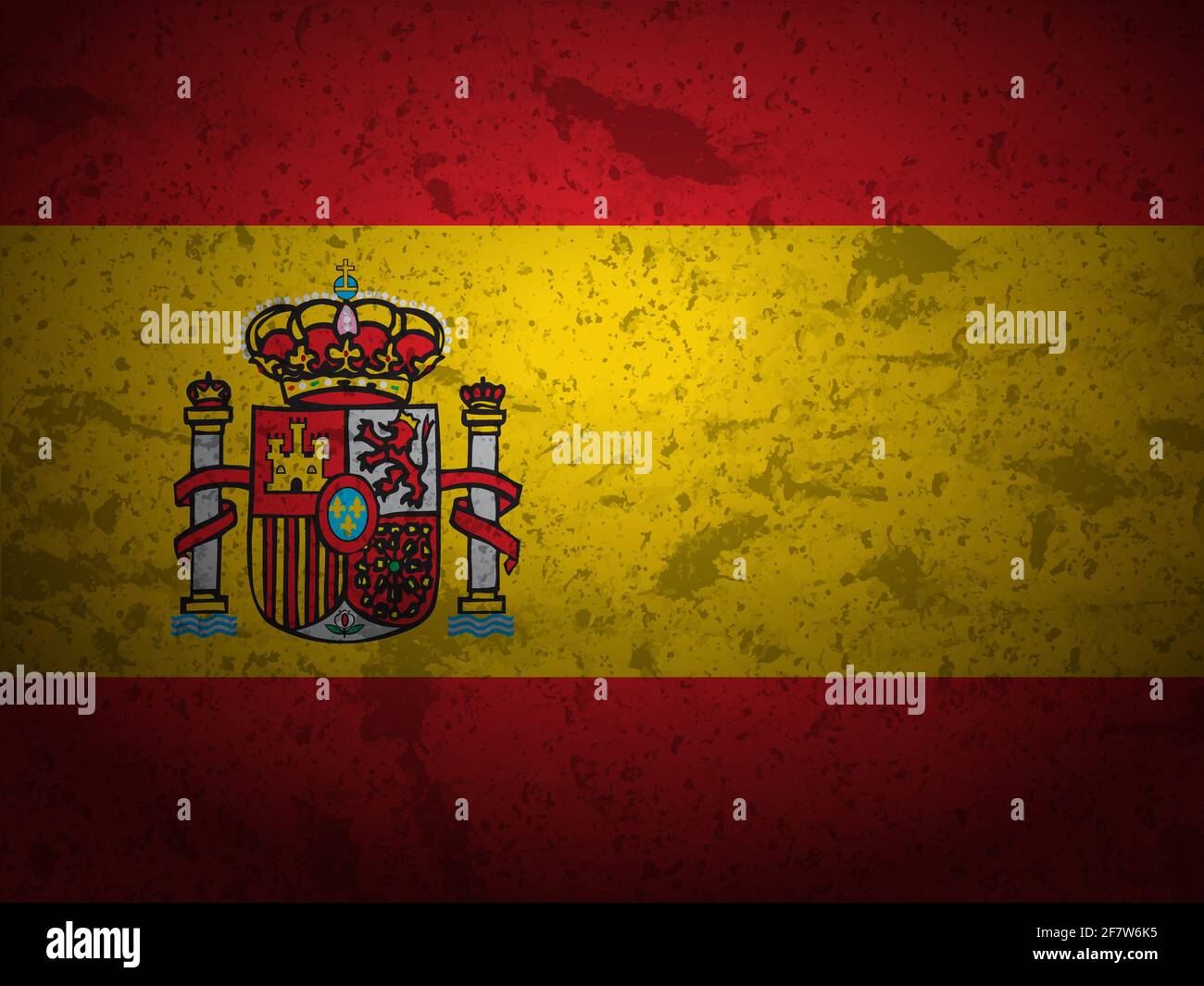 Grunge Spain flag textured background. Vector illustration Stock Photo ...