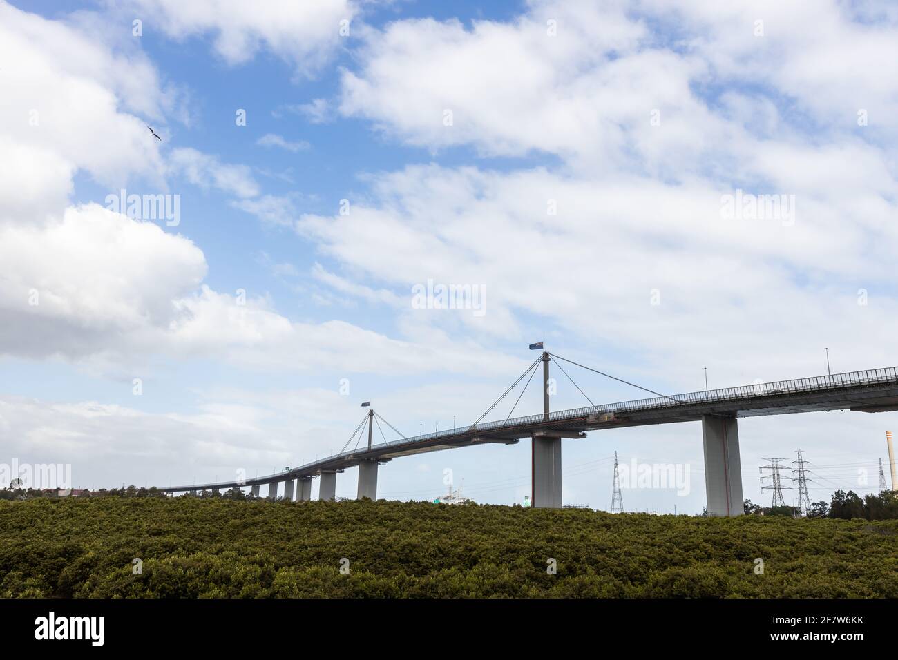 Westgate Bridge in Melbourne Australia with flag at half mast due to ...