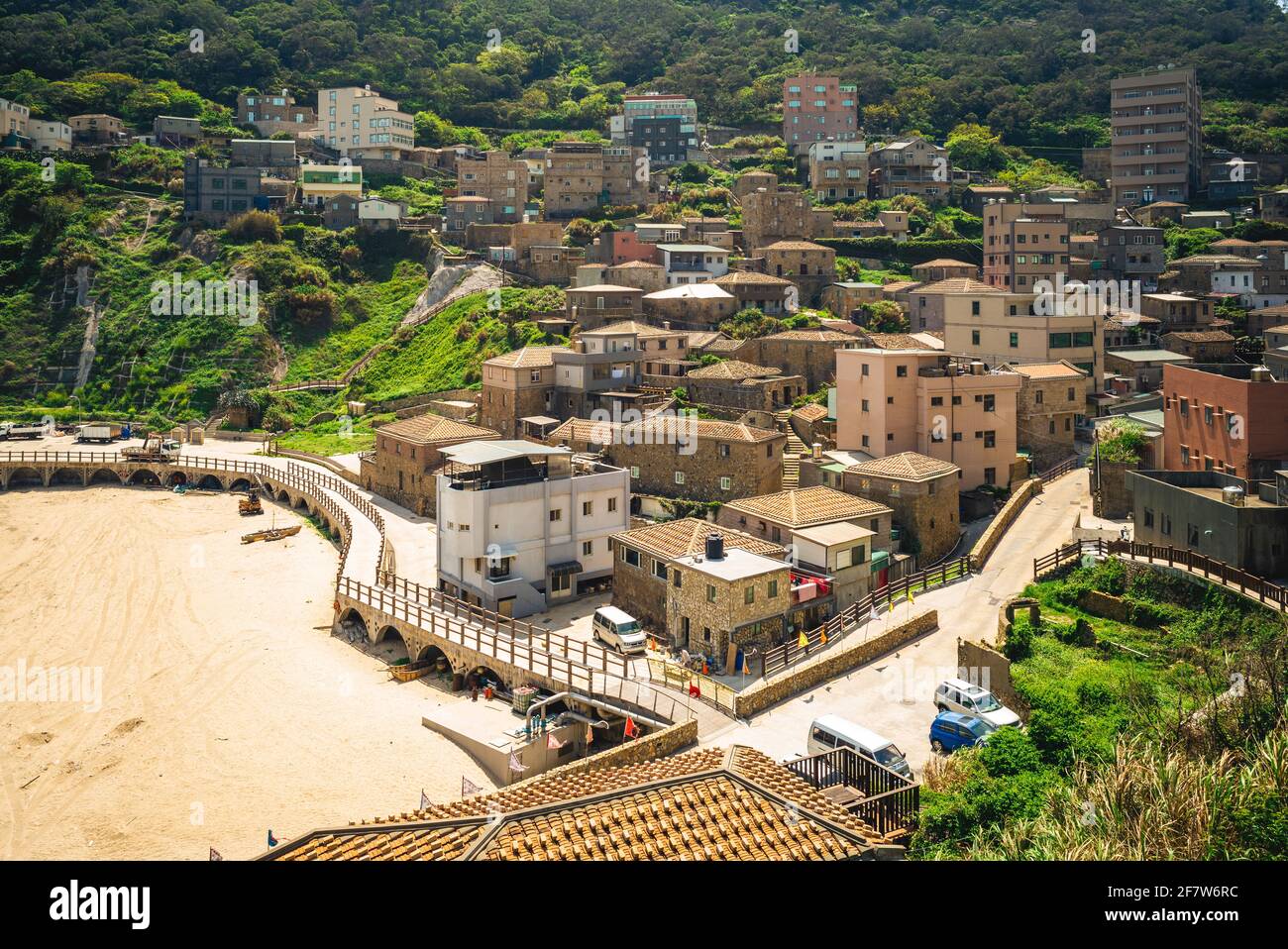 aerial view of Niujiao village at nangan island in Matsu, Taiwan Stock ...
