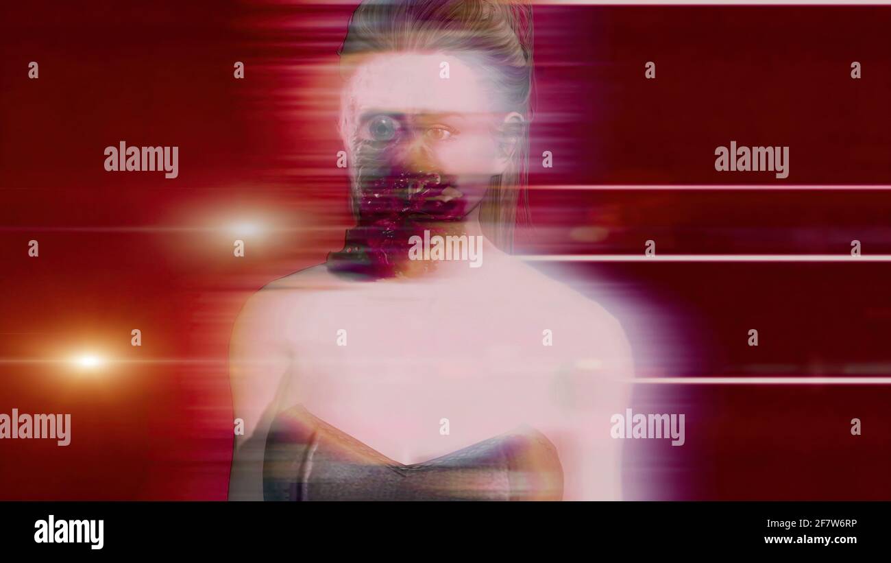 3d rendering - Horror Zombie with Effects Stock Photo - Alamy