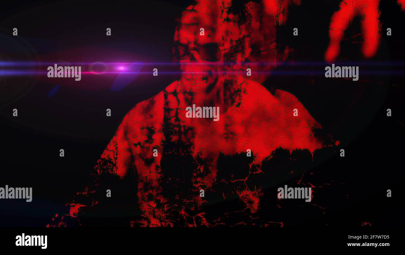 3d rendering - Horror Zombie with Effects, mixed media of CG animations ...