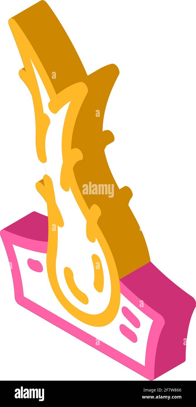 split ends hair isometric icon vector illustration Stock Vector Image ...