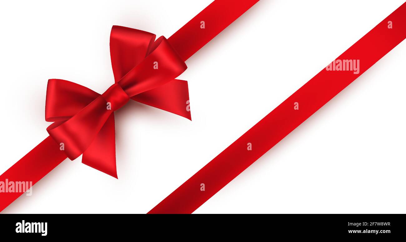 Red ribbon on color Stock Vector Images - Alamy