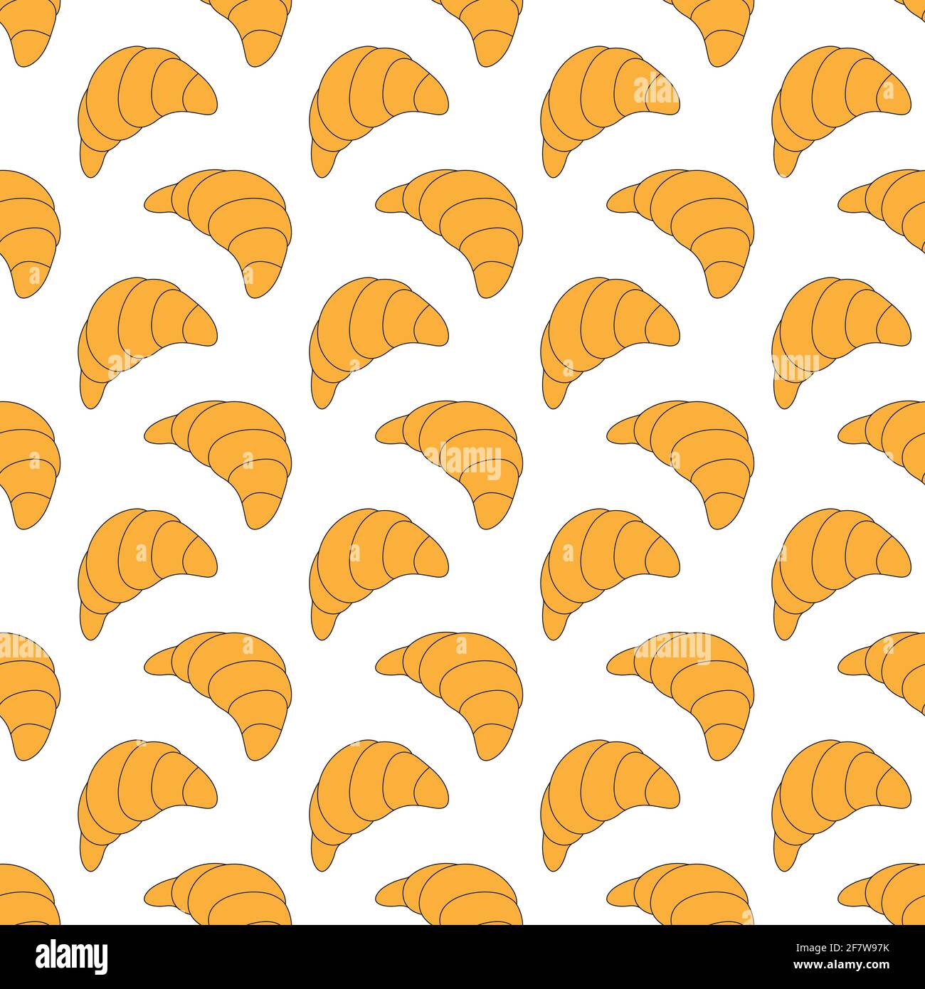 Croissant. Seamless pattern for texture, textiles, packaging, and ...