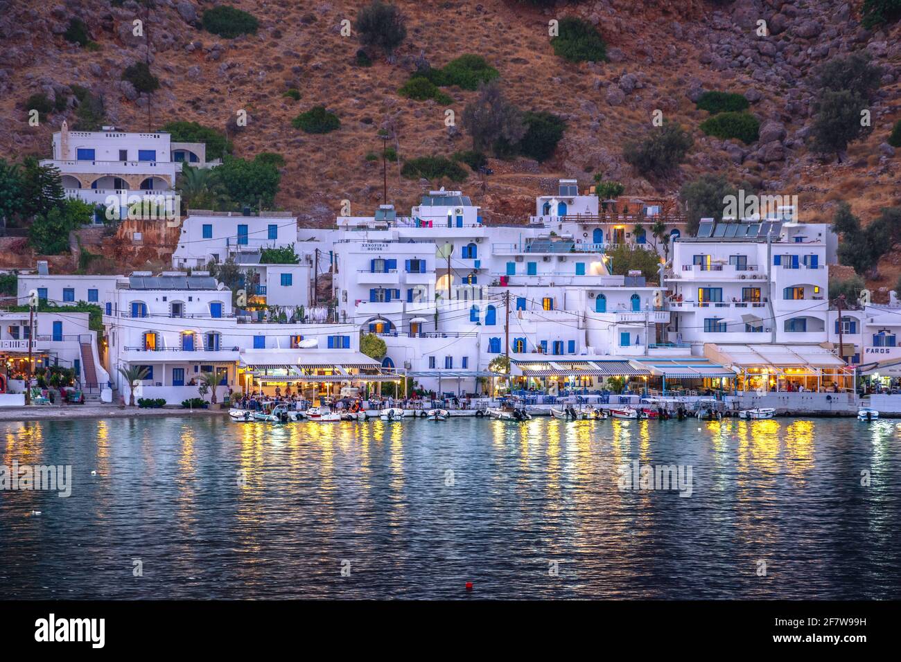 Greek village of Loutro, Chania, Crete, Greece Stock Photo - Alamy