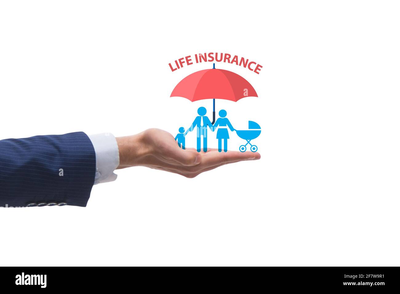 Life insurance concept with family under the umbrella Stock Photo - Alamy