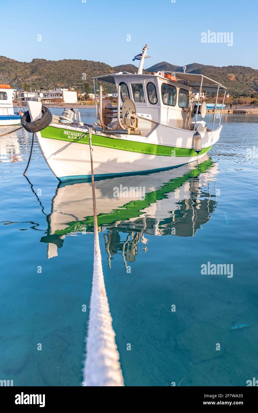 Views of traditional greek village of Milatos, Crete, Greece Stock ...