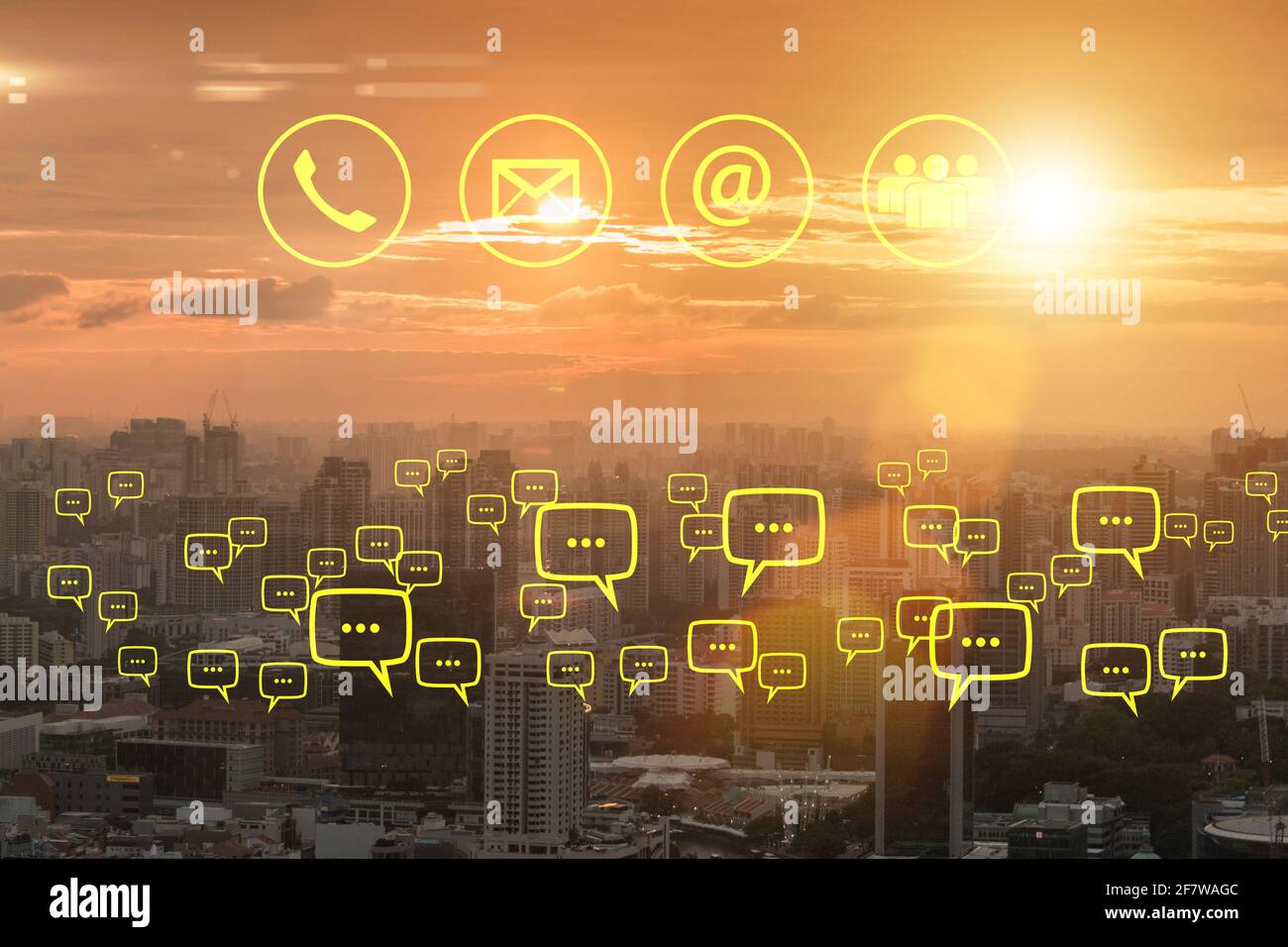 Communication concept with the key contact means Stock Photo - Alamy