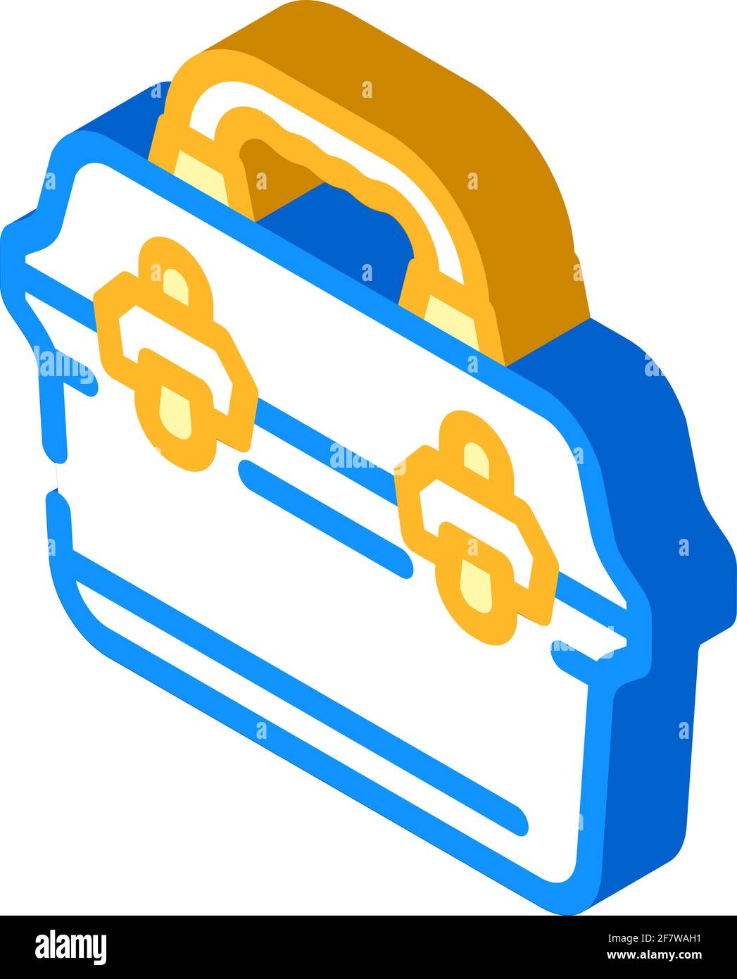 vintage lunchbox isometric icon vector illustration color Stock Vector ...