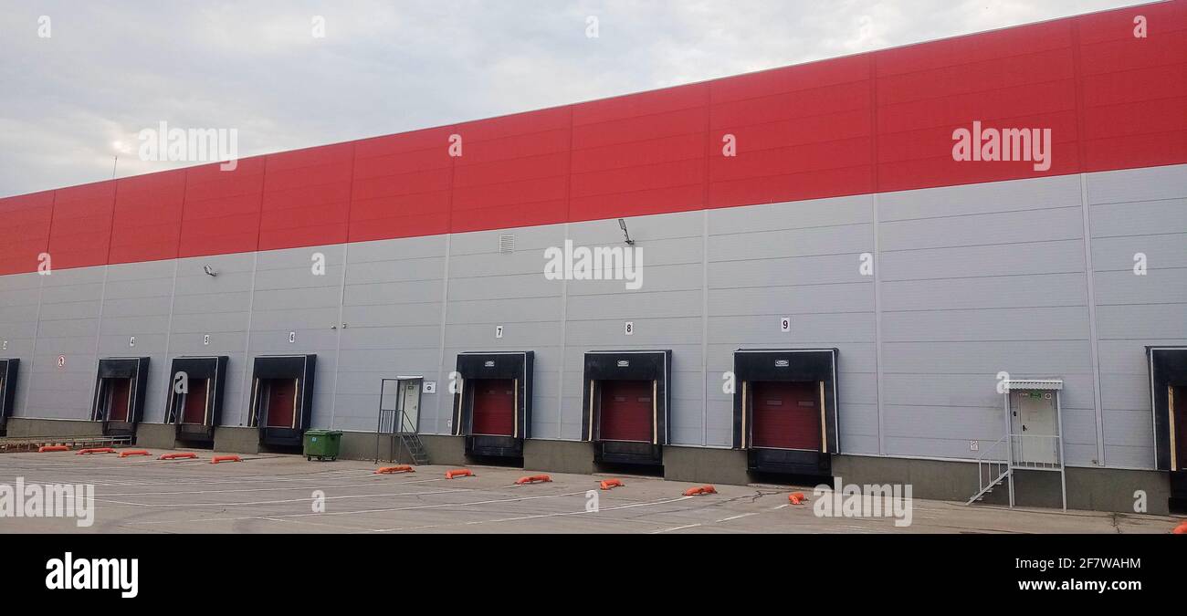 Warehouse complex. Logistic complex for storage and transportation of ...