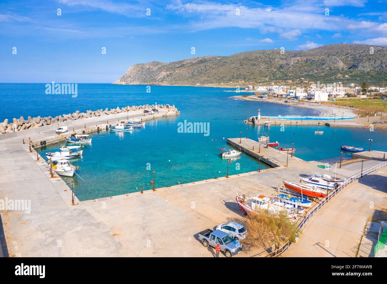 Views of traditional greek village of Milatos, Crete, Greece Stock ...