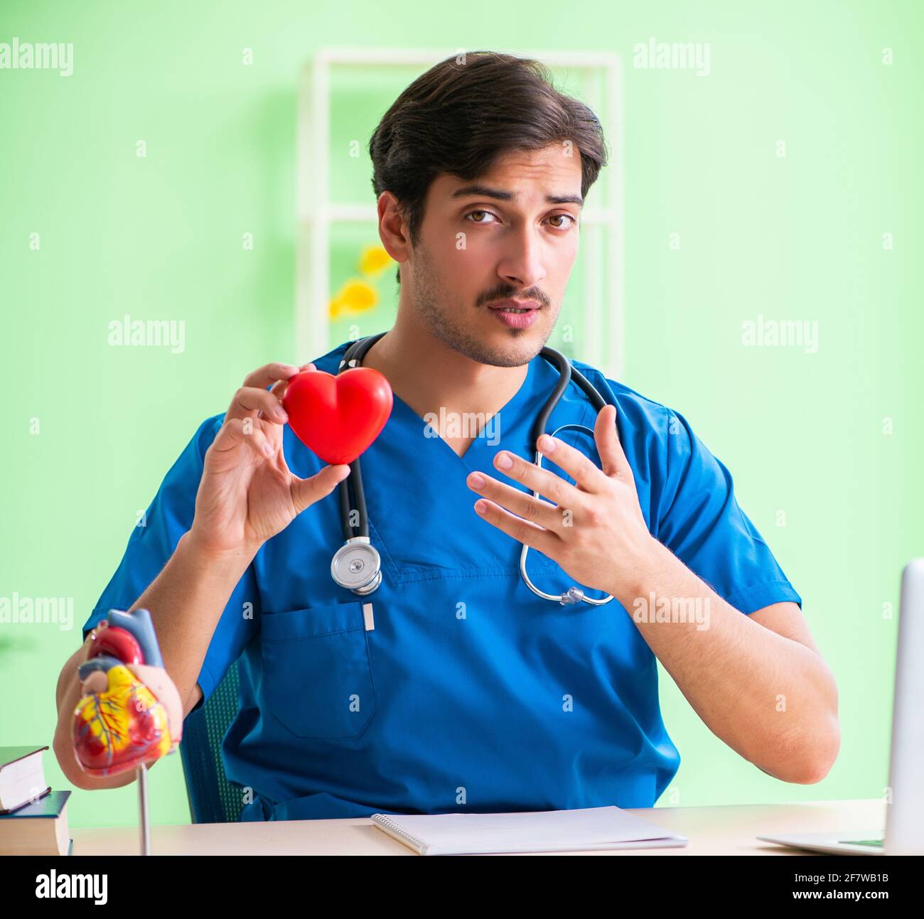 Doctor student explaining heart hi-res stock photography and images - Alamy