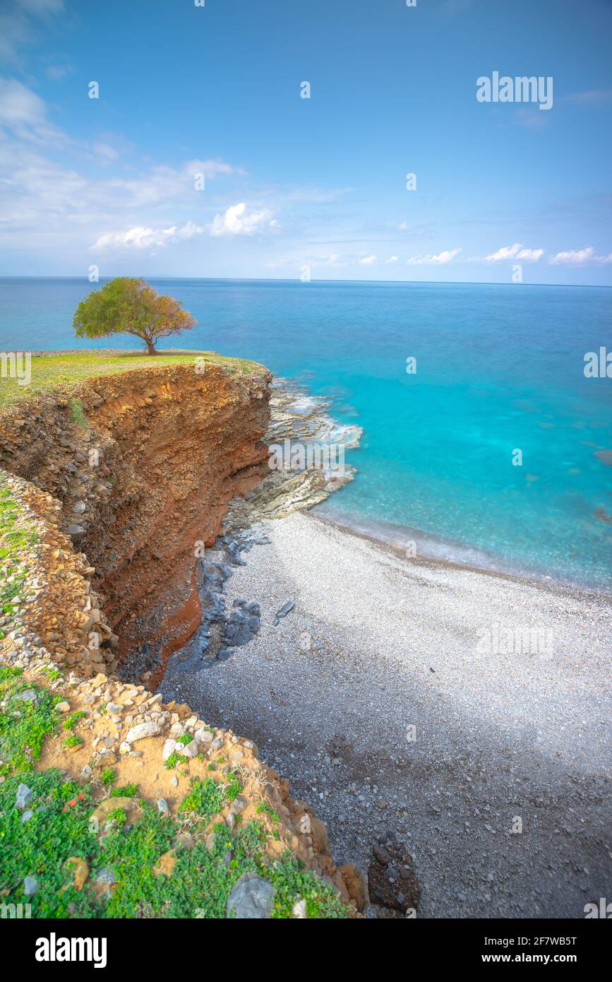 Views of traditional greek village of Milatos, Crete, Greece Stock ...