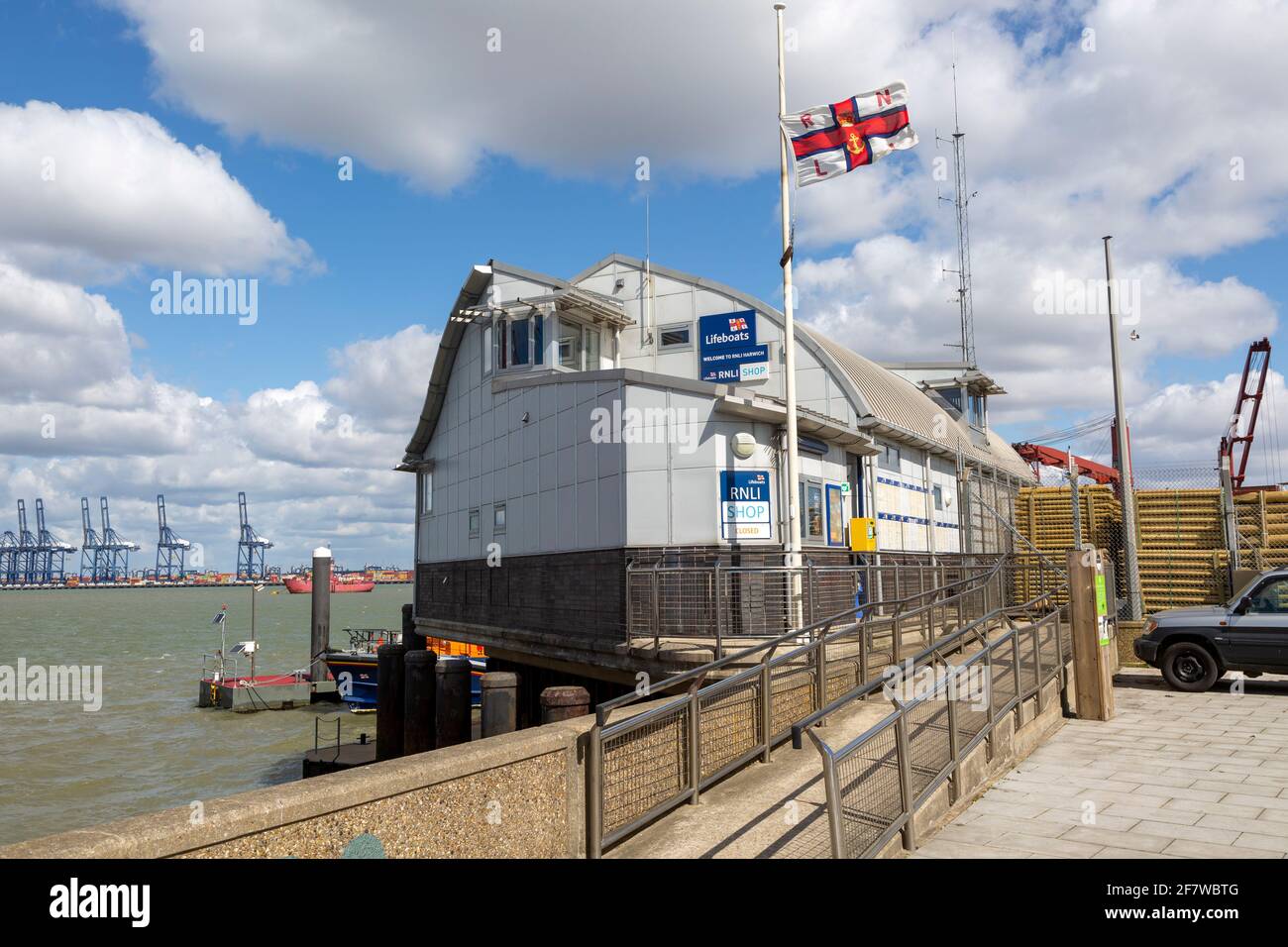 Modern architecture of the RNLI Lifeboat station, Harwich, Essex ...