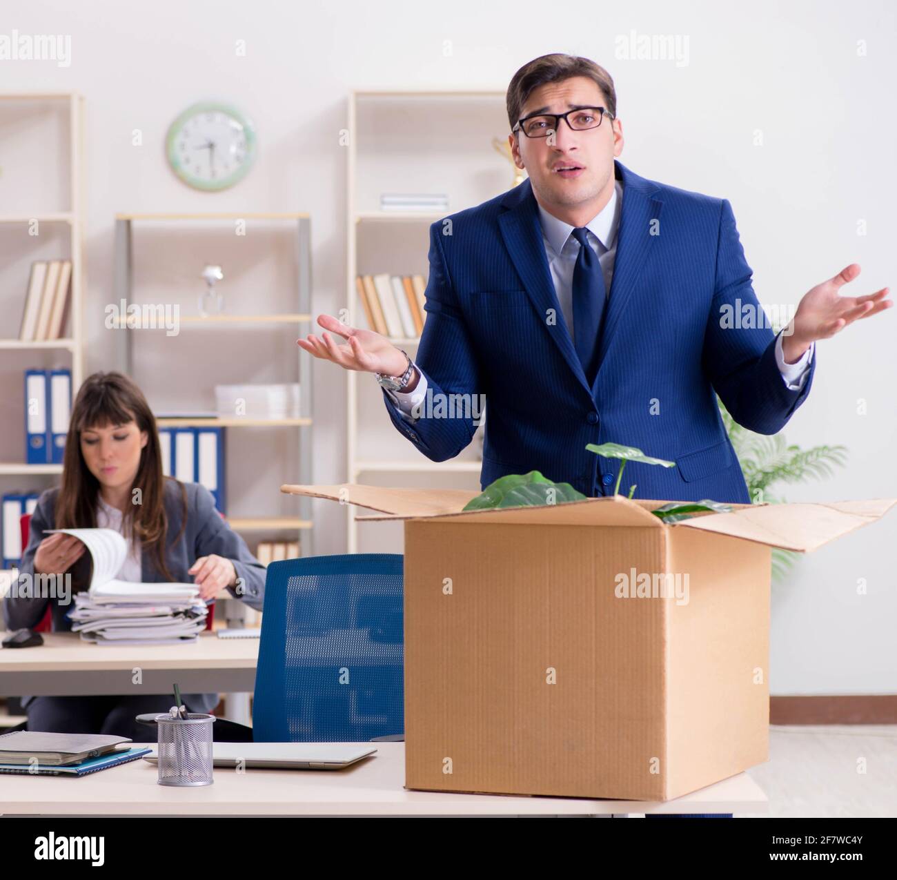 The person being fired from his work Stock Photo - Alamy