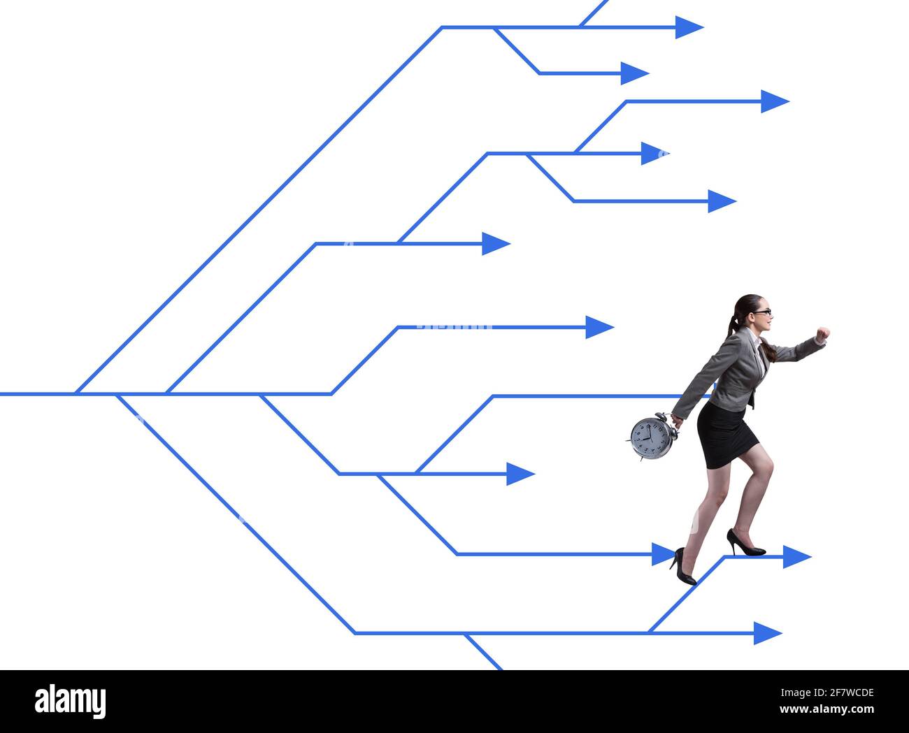 The businessman choosing different career paths in business Stock Photo ...