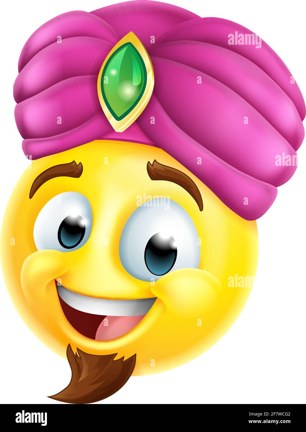 Genie Emoticon Cartoon Face Stock Vector Image & Art - Alamy