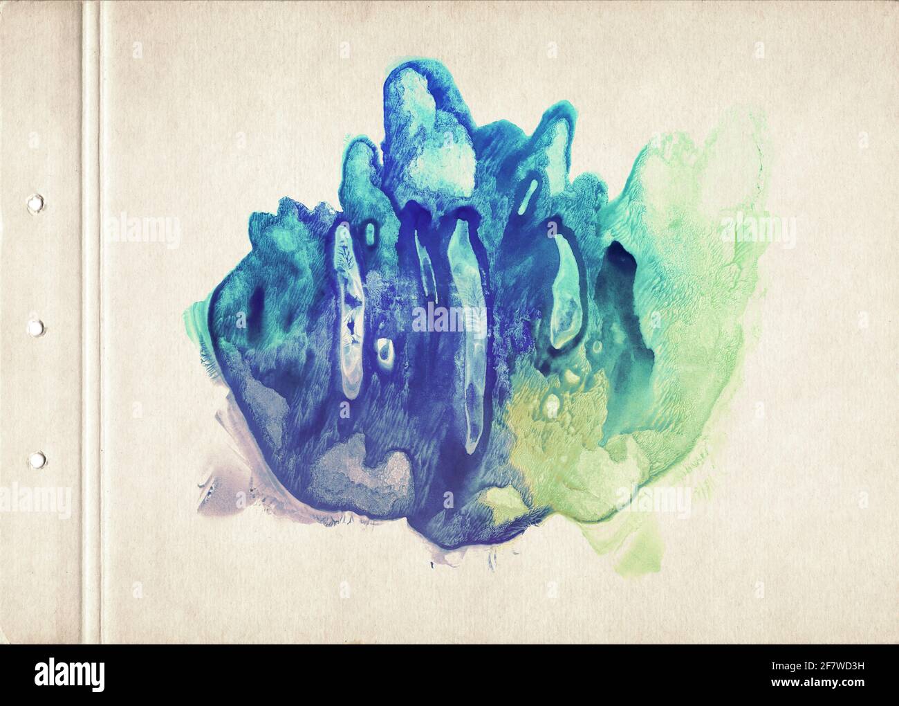 Watercolour splodge on paper hi-res stock photography and images - Alamy